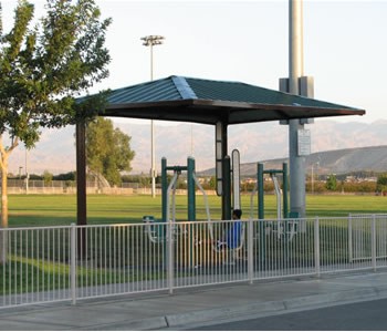 metal shade structure