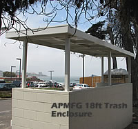 Trash Enclosure metal roof 17